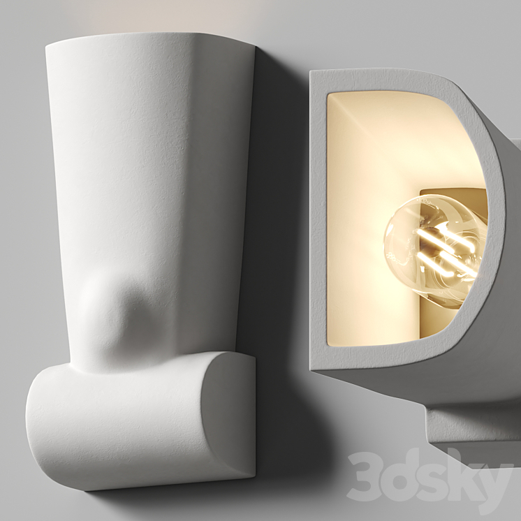 Plaster Wall Lights by 1st Dibs - Wall light - 3D model