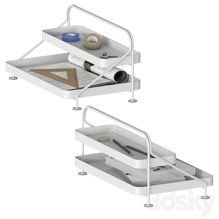 Sortit Paper Tray Light Gray - Other decorative objects - 3D model