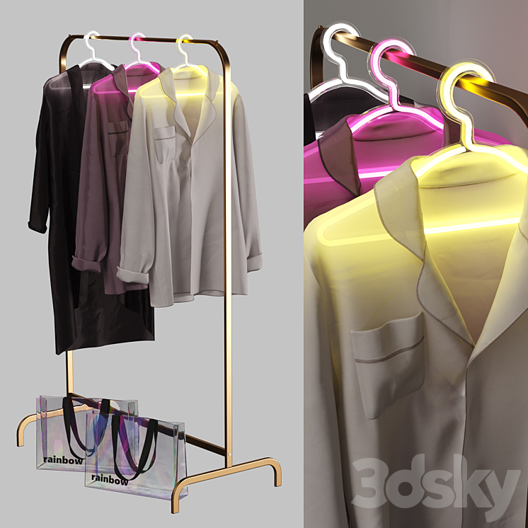 Neon clothes hanger Neon Lights USB LED Clothes hanger - Сlothes and ...
