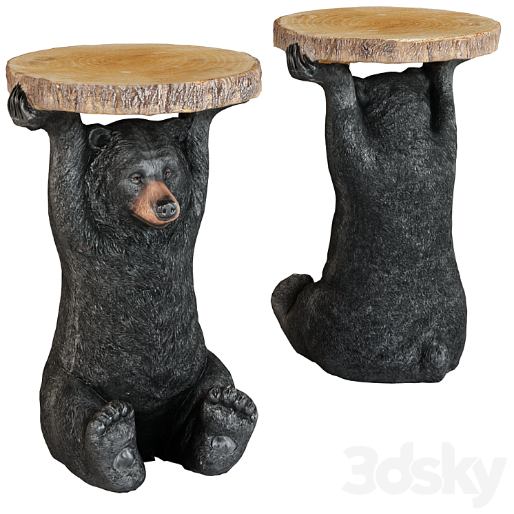 Side Table Animal Bear - Table - 3D model