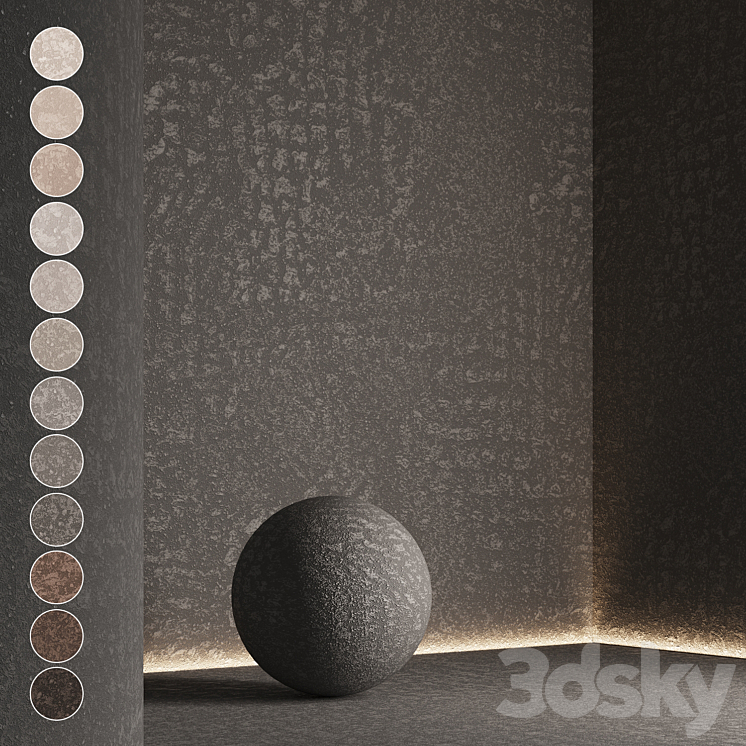 Decorative plaster set 13 - Stone - 3D model