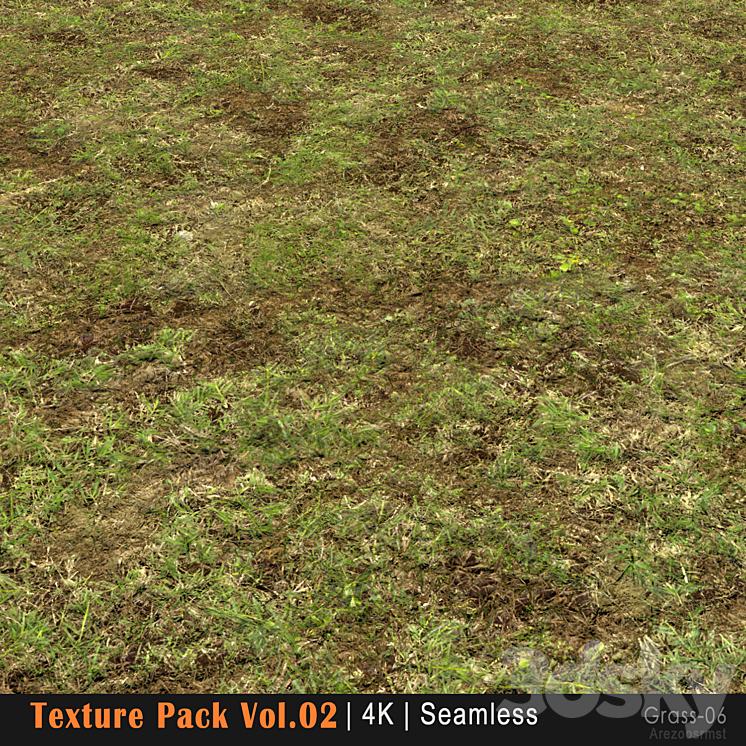 Grass texture P2-06 - Natural materials - 3D model