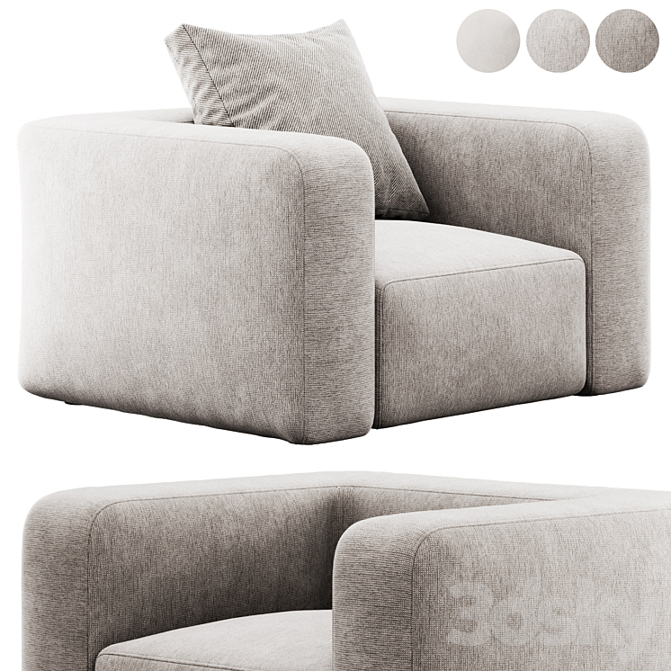 Cigar Ankara Armchair by Article - Arm chair - 3D model