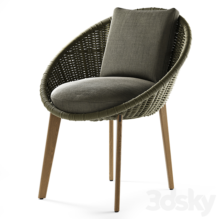 chair Lido Cord Outdoor (Minotti) - Chair - 3D model