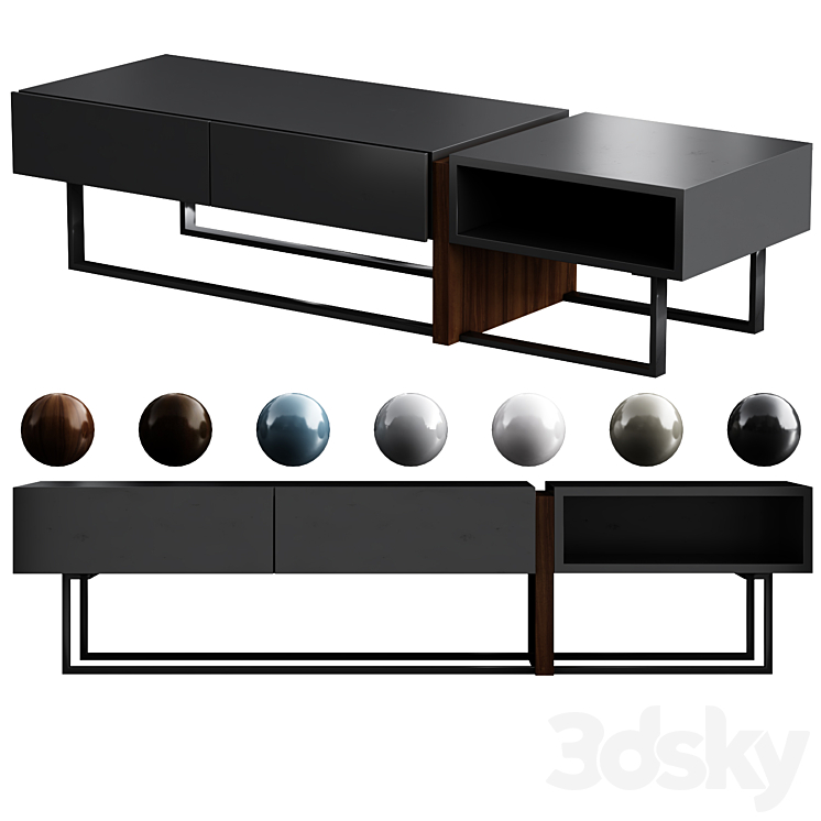 Alexandra Collection tv stand Mo-Do - Sideboard & Chest of drawer - 3D ...