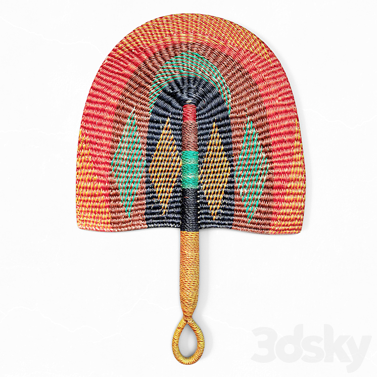 African Handwoven Fan 20 - Other decorative objects - 3D model