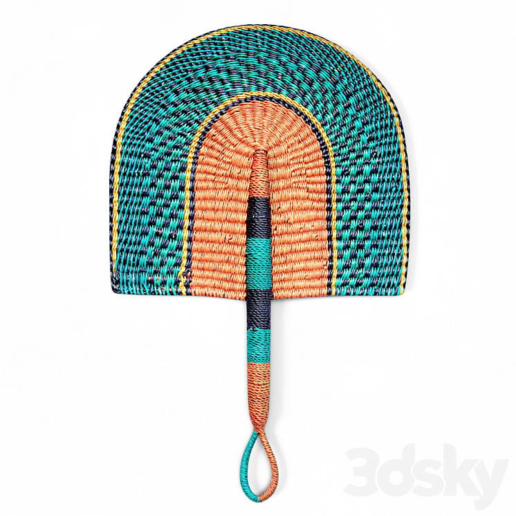 African Handwoven Fan 24 - Other decorative objects - 3D model