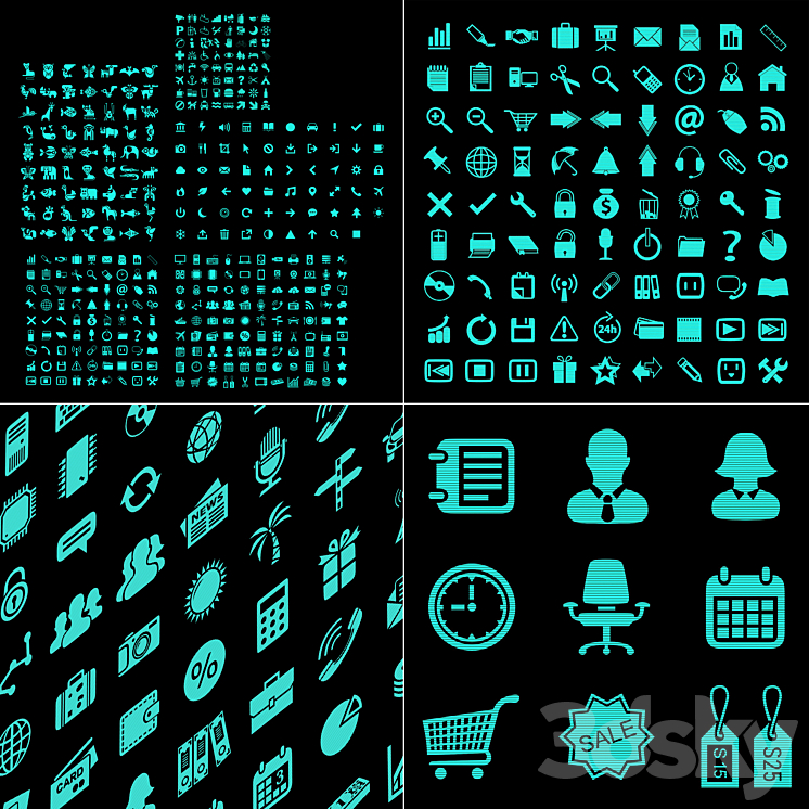 Symbols Big n1 - Environment elements - 3D model