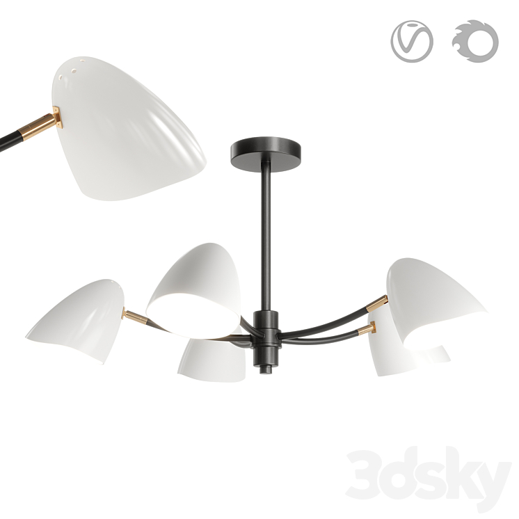 Evoluce Satta SLE103602-05 - Pendant light - 3D model