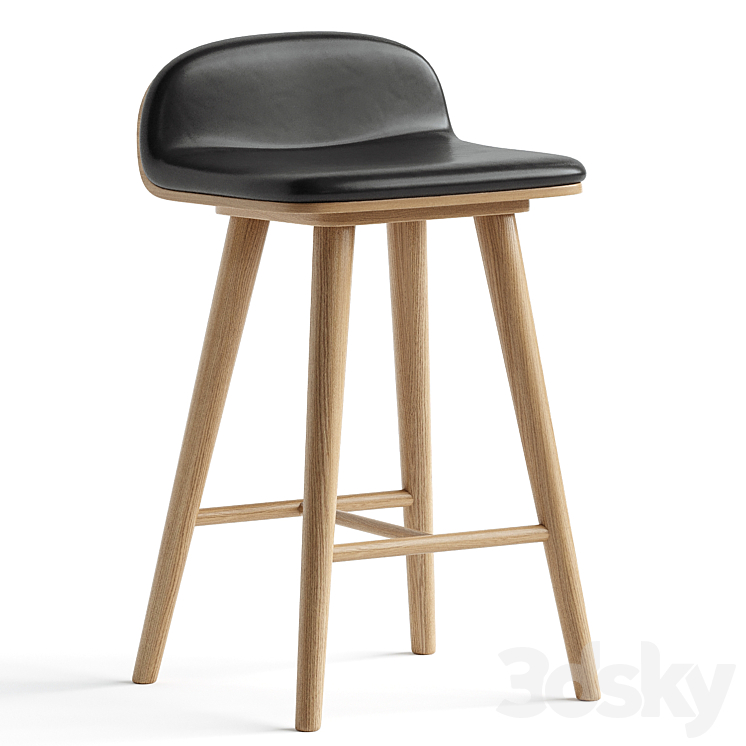 Capa Leather Bar Stool - Chair - 3D model