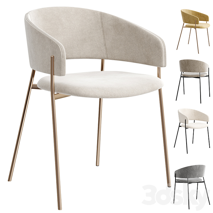 HUG chair with armrests - Chair - 3D model