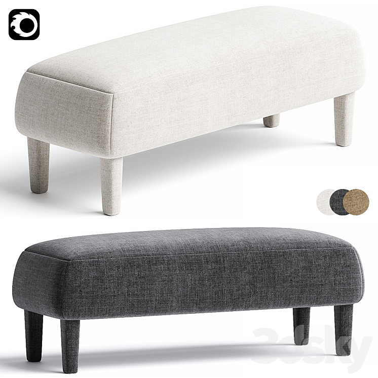 MINI | Bench By Gianfranco Ferre Home - Other soft seating - 3D model