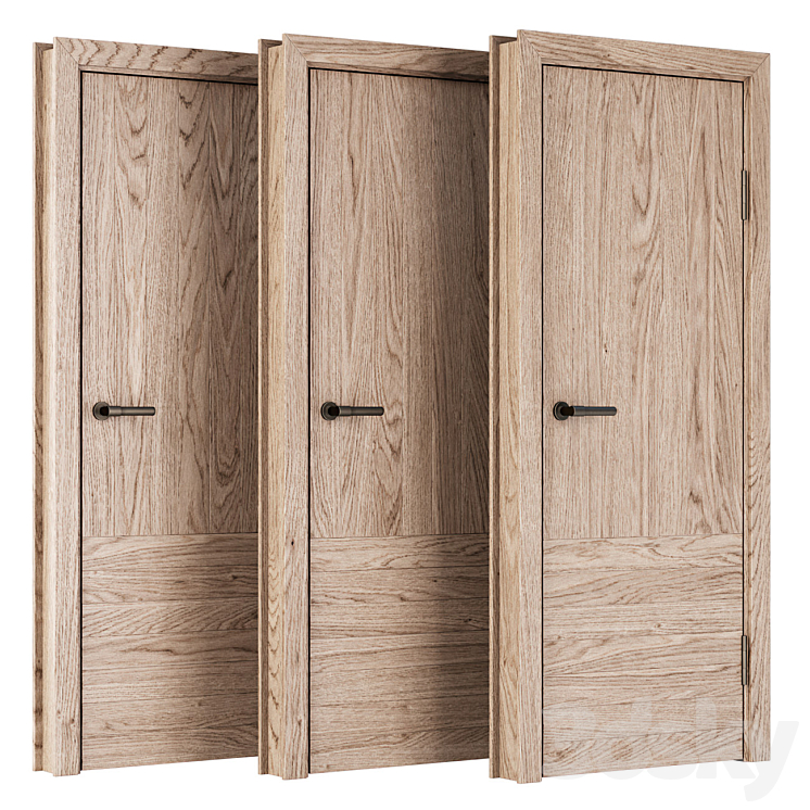 Wooden Door Set V13 / Interior and Exterior door set - Doors - 3D model