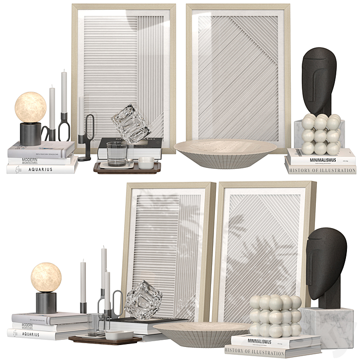Decorative Set N001 - Decorative set - 3D model