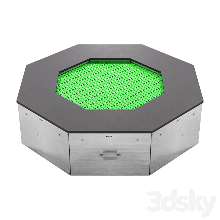 Built-in trampoline octagon OM - Playground - 3D model