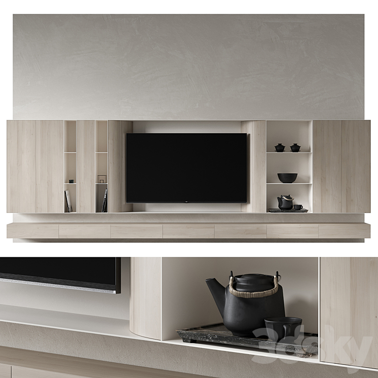 TV wall 0008 - TV Wall - 3D model
