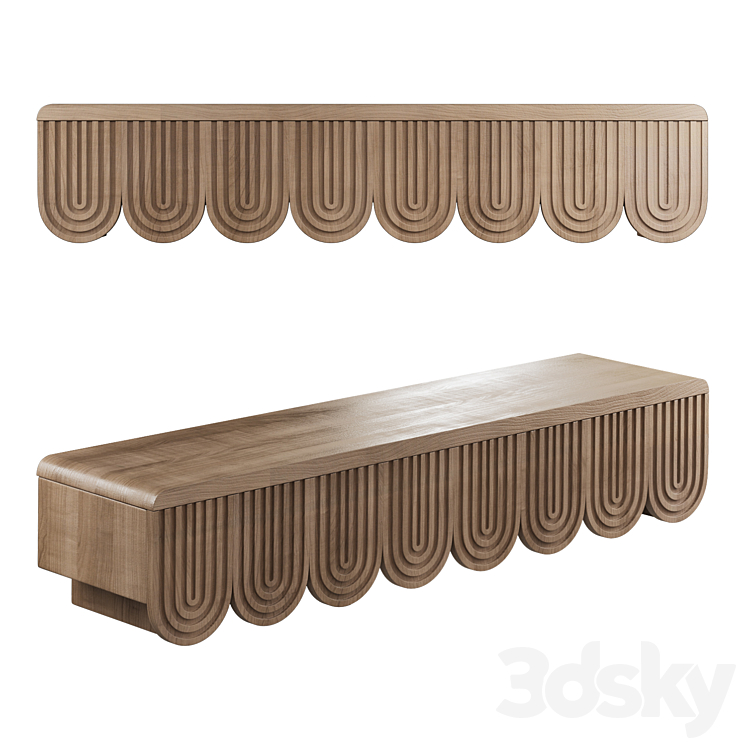 Oak suspended stand Frezo from Melyo - Sideboard & Chest of drawer - 3D ...