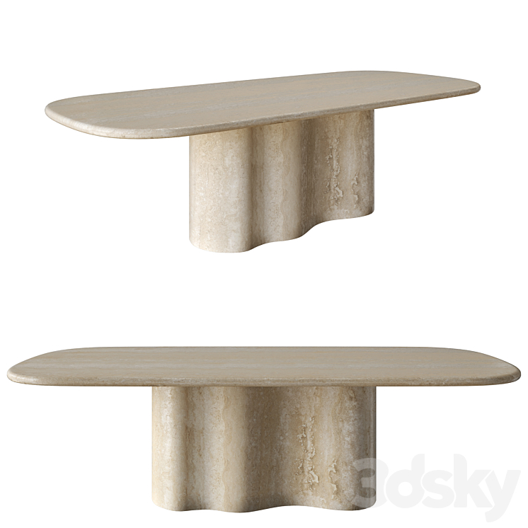 Dining table Undulate - Table - 3D model
