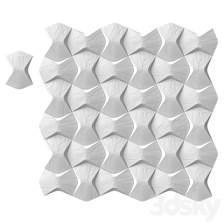decorative wall tile WING ARSTYL - 3D panel - 3D model