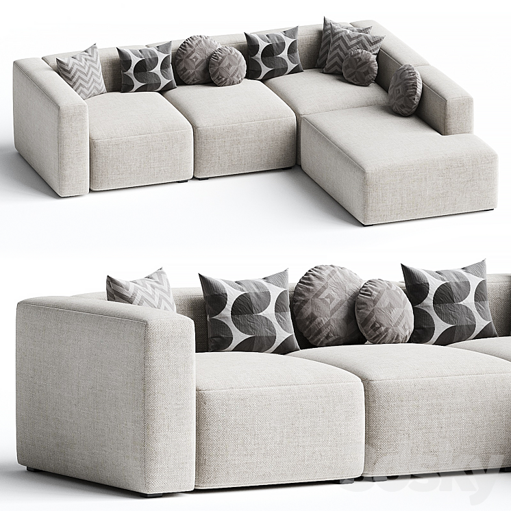 Mags Corner Combination 2 by Hay - Sofa - 3D model