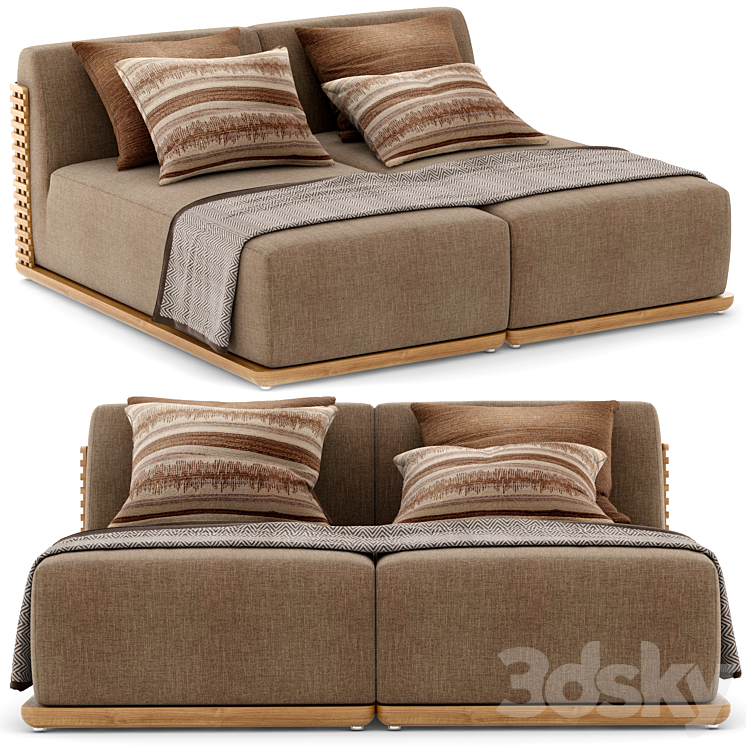 RH Trelica daybed - Other soft seating - 3D model