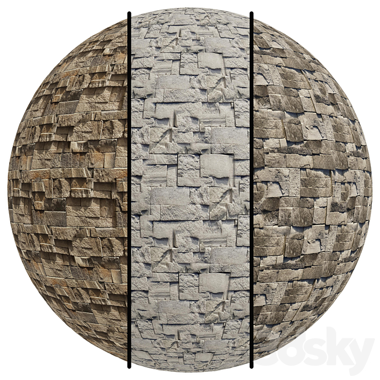 FB652 Stack Ledgestone covering | 3MAT | 4k | seamless | PBR - Stone ...