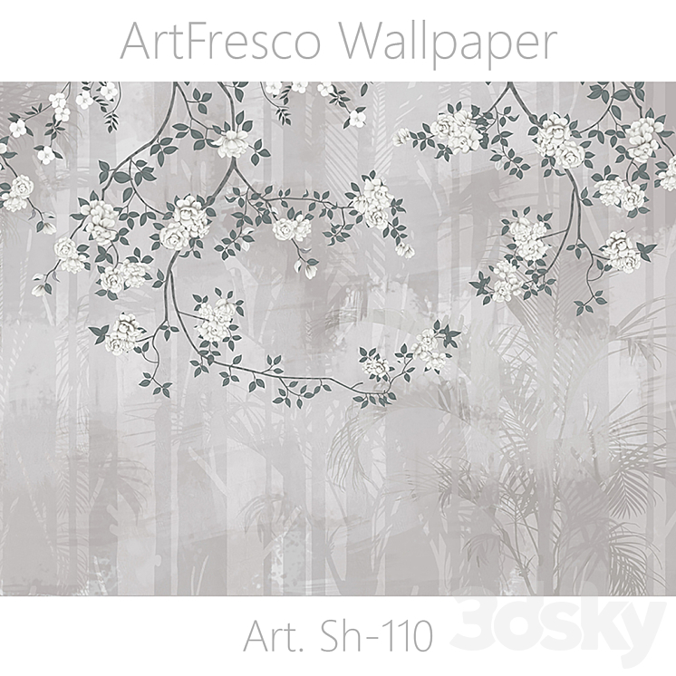ArtFresco Wallpaper - Designer seamless wallpaper Art. Sh-110OM - Wall ...
