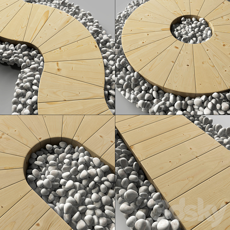 wood board n3 - Environment elements - 3D model