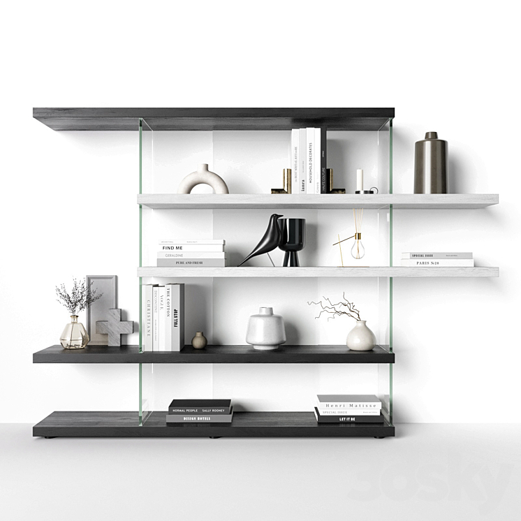 LAGO AIR-0538 Bookcase - Rack - 3D model