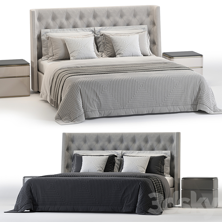 Meridiani TURMAN Bed No.2 - Bed - 3D model