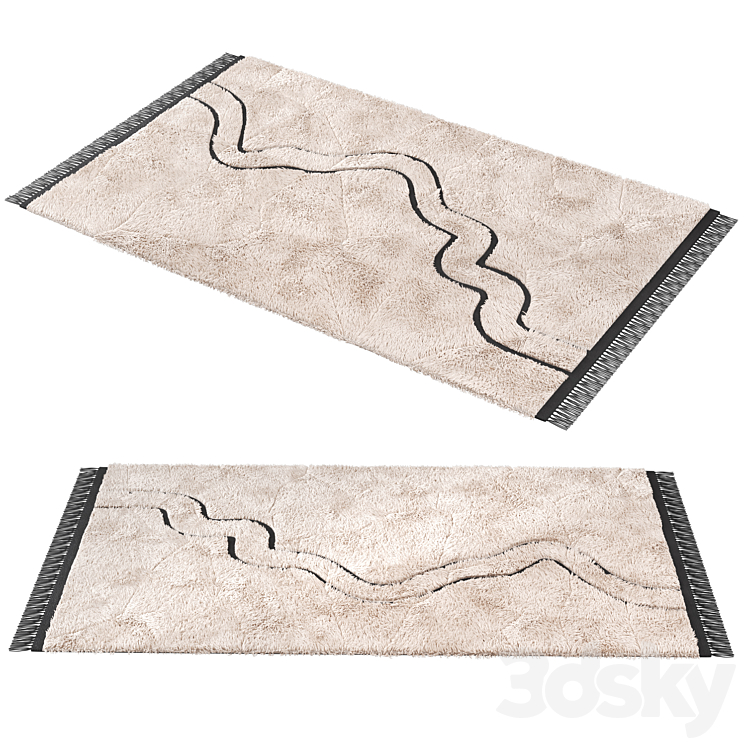 River rug by Nordic Knots - Carpets - 3D model