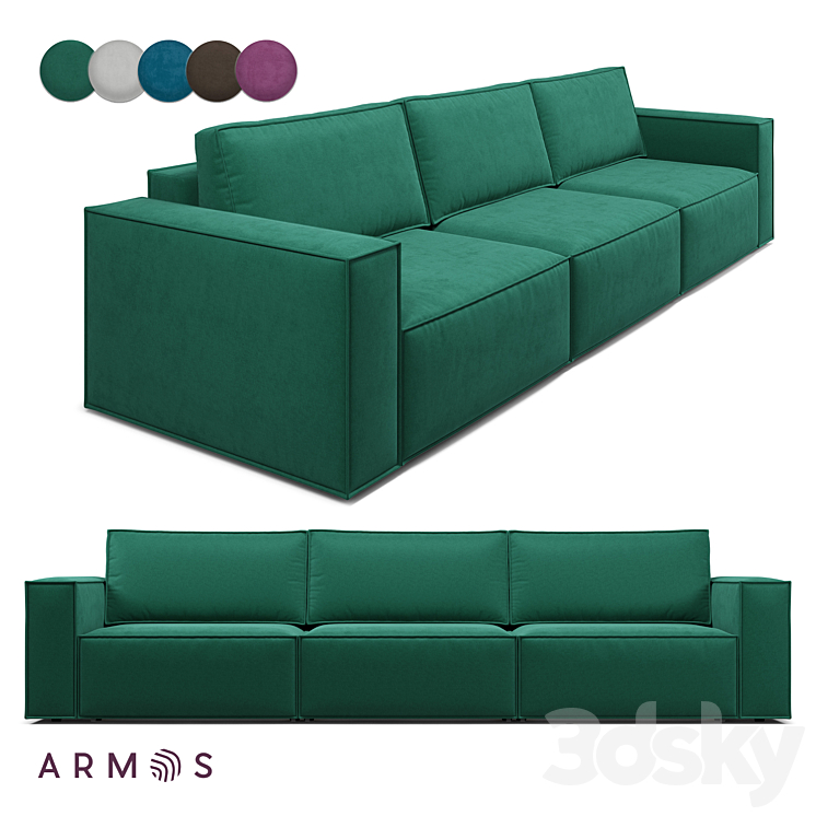 OM Sofa LOUNGE by Armos - Sofa - 3D model
