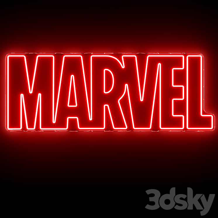Marvel Neon Sign - Neon - 3D model