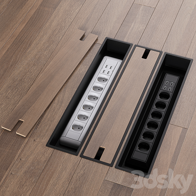 Flush-mounted sockets - Miscellaneous - 3D model
