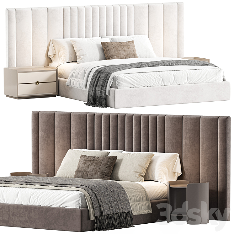 Isabel Modern Bedroom - Bed - 3D model