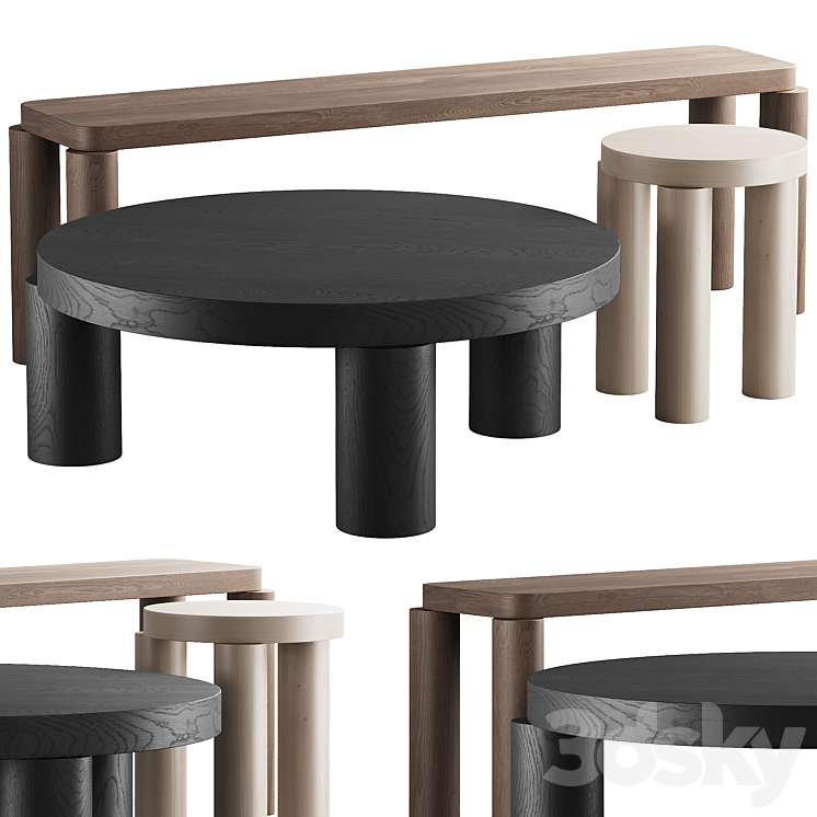 310 Resident Offset coffee side table - Table - 3D model