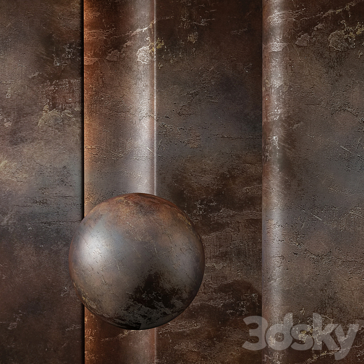 Metal Rust Corten 4K - Metal - 3D model