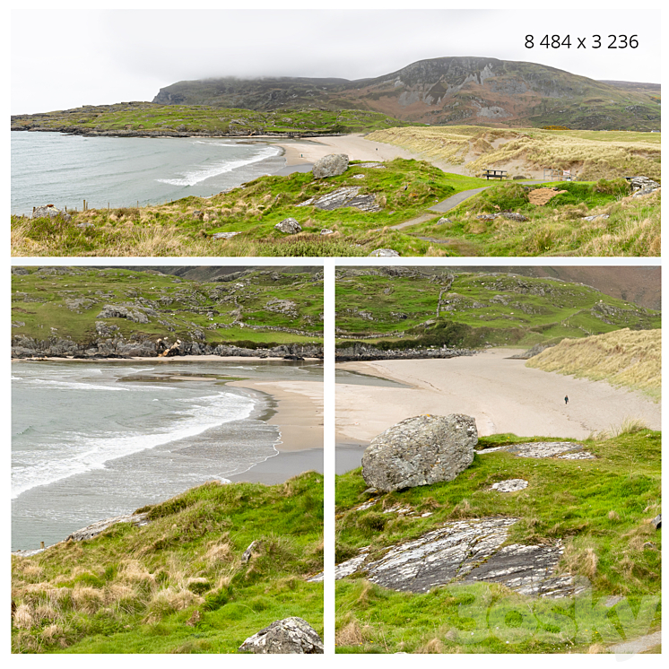 panorama. beach. wild atlantic way. Ireland. - Panorama - 3D model