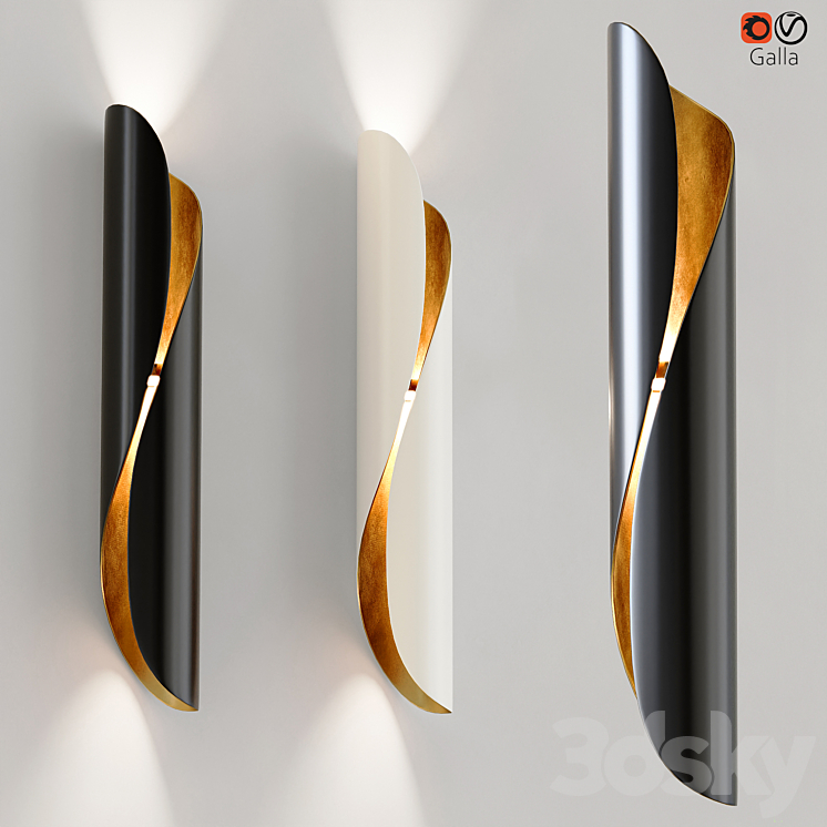 Wall lamp Corner Design Galla - Wall light - 3D model