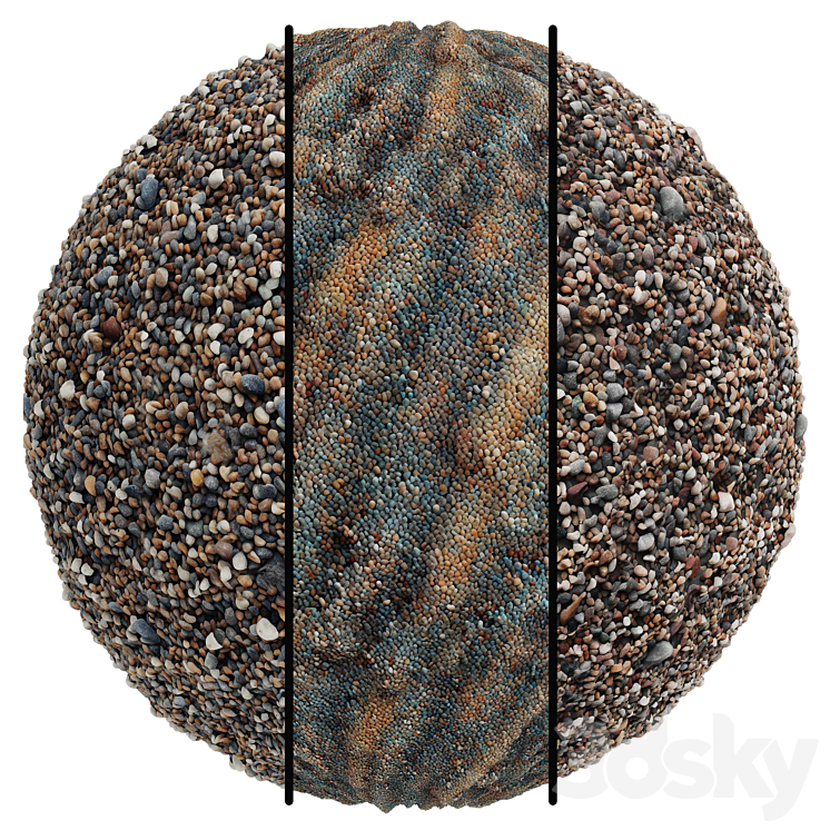 FB676 Gravel STONE bing | 3MAT | 4k | seamless | PBR - Stone - 3D model