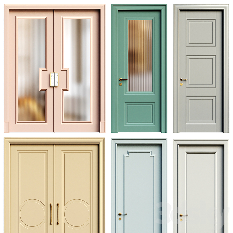 interior door 016 - Doors - 3D model