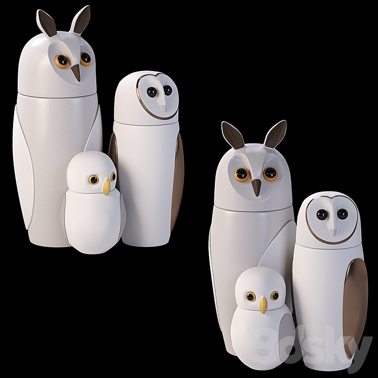 Figurines Owl collection by Bosa - Sculpture - 3D model