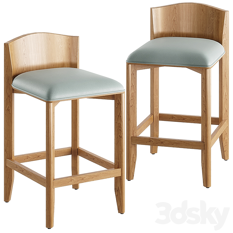 Nickey Kehoe Counter Height Vanity Stool - Chair - 3D model