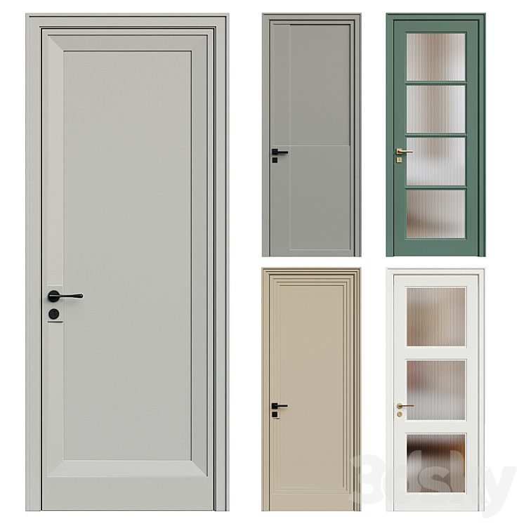 Modern single door - interior door 019 - minimal glass door - Doors ...