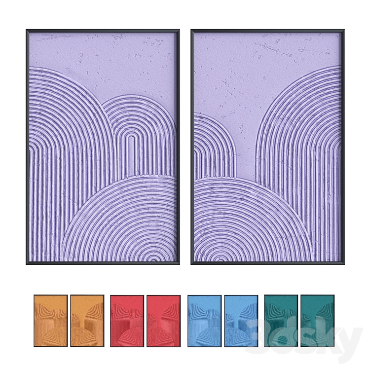 Gypsum panel in a frame - Frame - 3D model