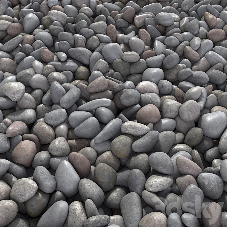 Pebble n25 - Environment elements - 3D model