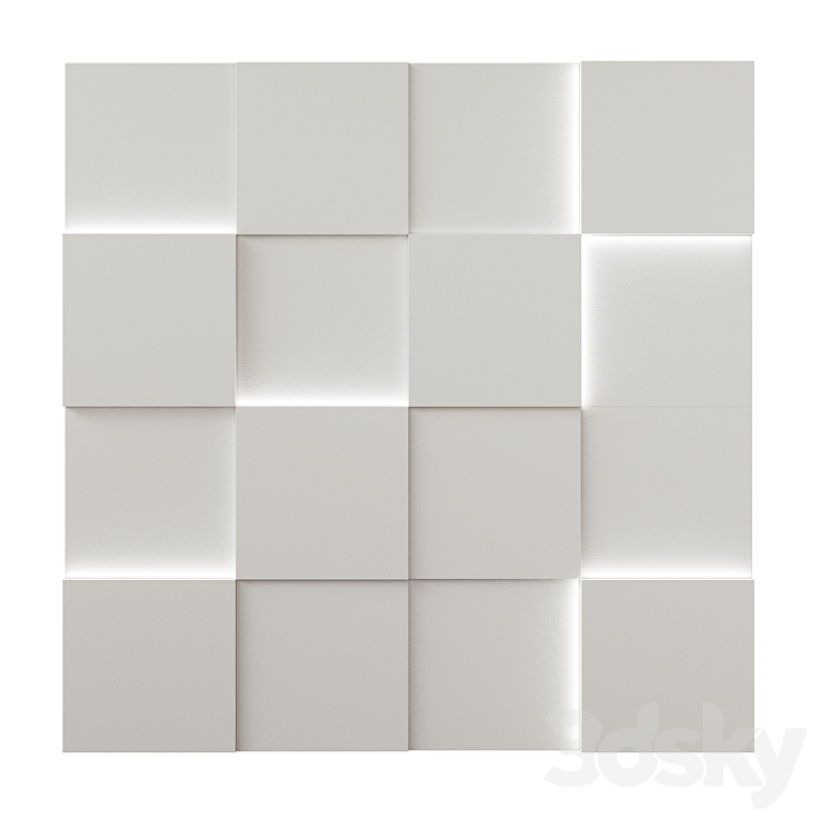 OM Light 3d panel "Lightunit" - 3D panel - 3D model