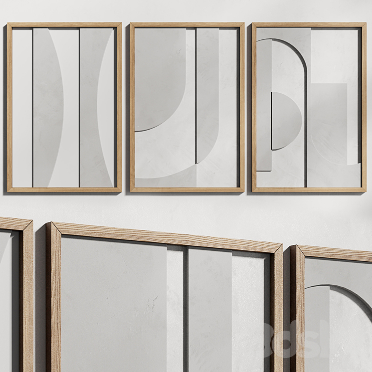 Geometric frame - Arch frame - frame artwork 002 - Frame - 3D model