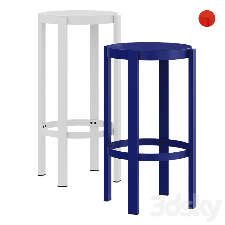 Doon bar stools by nooma design - Chair - 3D model