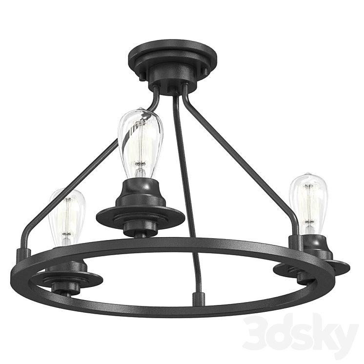 Progress lighting Debut Collection Three-Light Semi-Flush Convertible ...